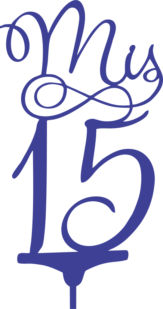 "Mis 15" Cake topper - Stanser