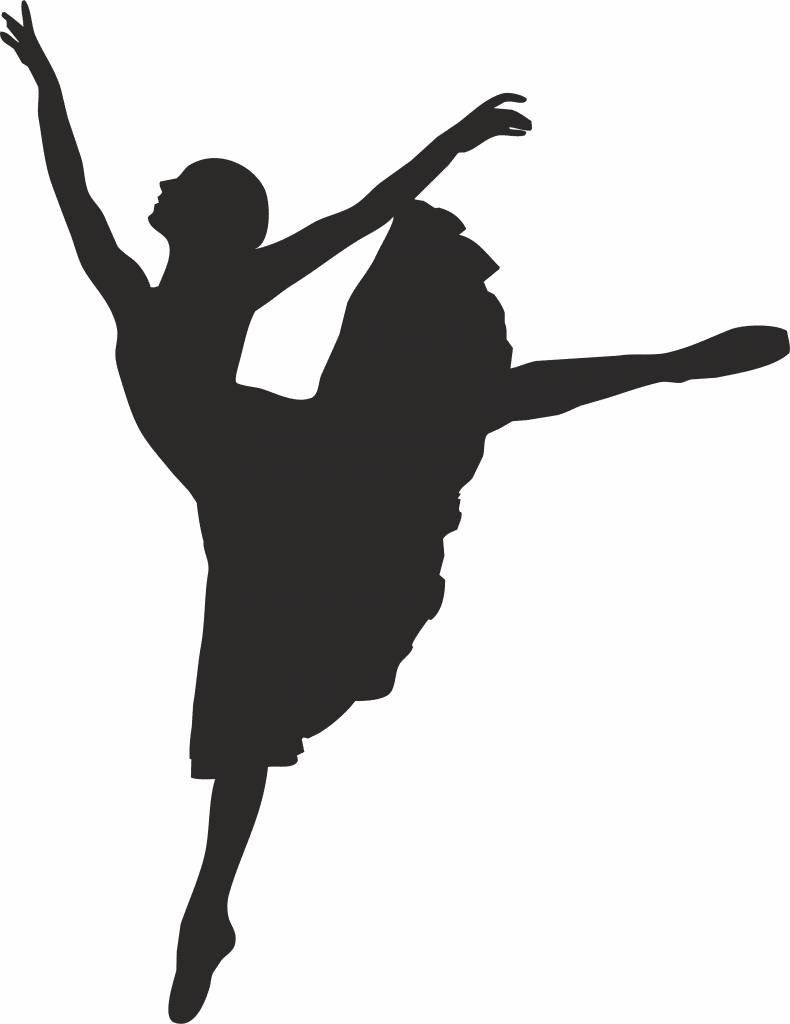 Silueta De Bailarina En Arabesque Stanser