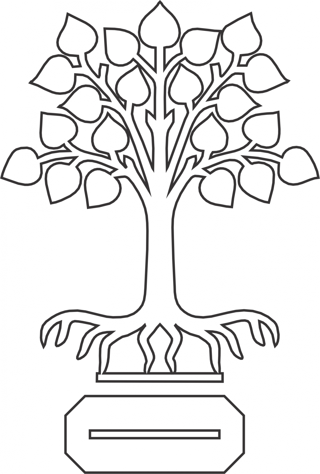 Árbol con raíces y base - Stanser