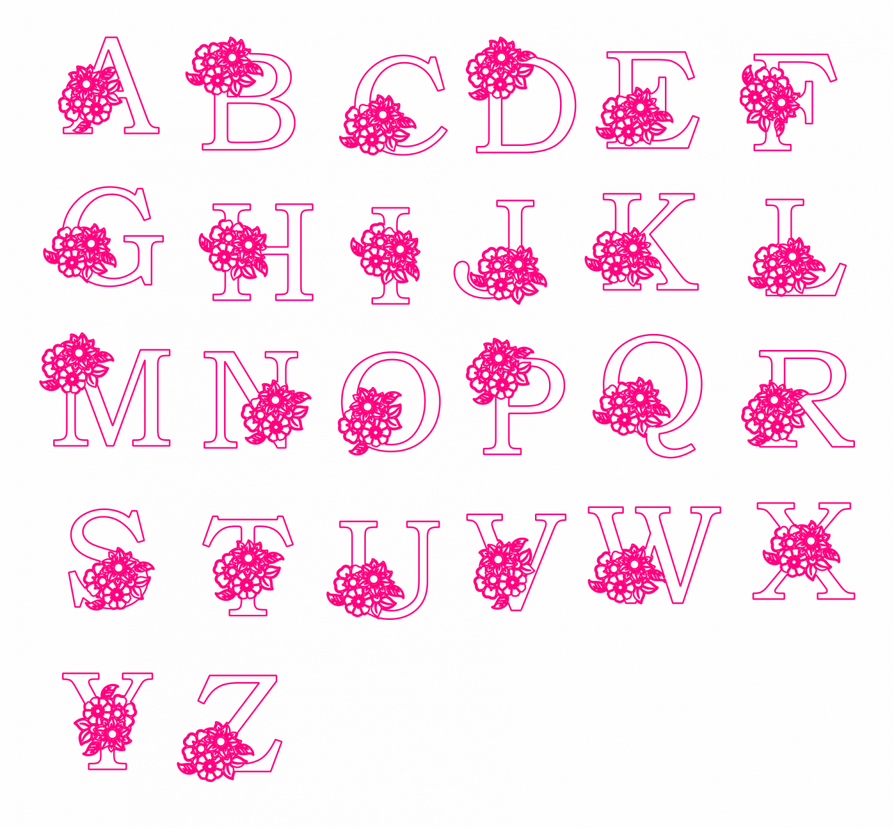 Abecedario de flores - Stanser